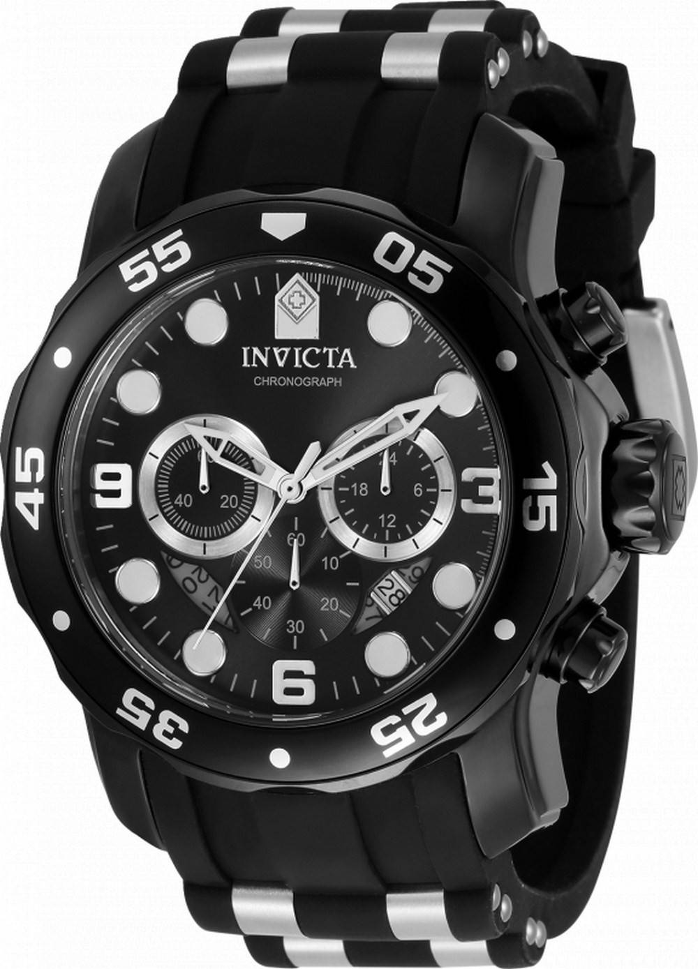 Invicta Pro Diver Chronograph SiliconStainless Steel Quartz 34666 100M ...