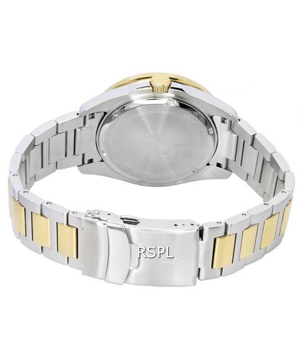 Bulova Marine Star Two Tone Bracelet Blue Dial Quartz 98B334 100M Men's ...