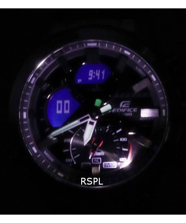 Casio Edifice Smartphone Link Analog Digital Quartz ECB-30D-1A ECB30D-1 100M Mens Watch ...