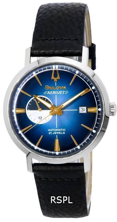 Bulova Aerojet Chronograph Sunray Blue Dial Automatic 96B374 Men's ...