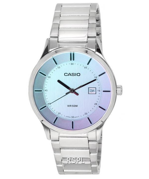 Casio Standard Analog Stainless Steel Multicolor Dial Quartz MTP-E605D-7E MTPE605D-7E Men's ...