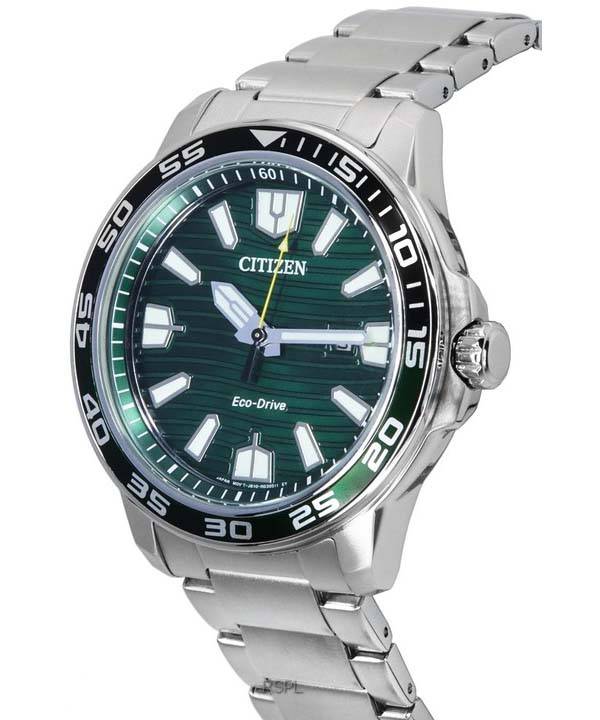 Citizen Marine Sport Green Dial Stainless Steel Eco-Drive AW1526-89X ...