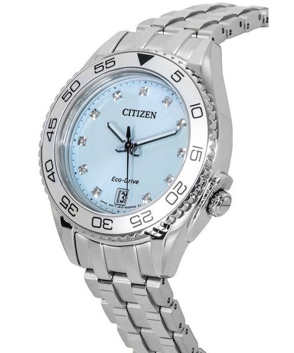 Citizen Carson Eco-Drive Carson Diamond Accents Stainless Steel Light ...