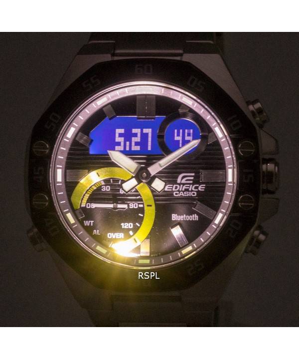 Casio Edifice Mobile link Analog Digital Quartz ECB-10DB-1B ECB10DB-1B 100M Men's Watch ...