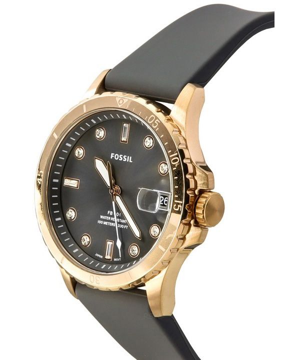 Fossil FB-01 Silicone Strap Grey Dial Quartz ES5293 100M Womens Watch - Citywatches.co.za
