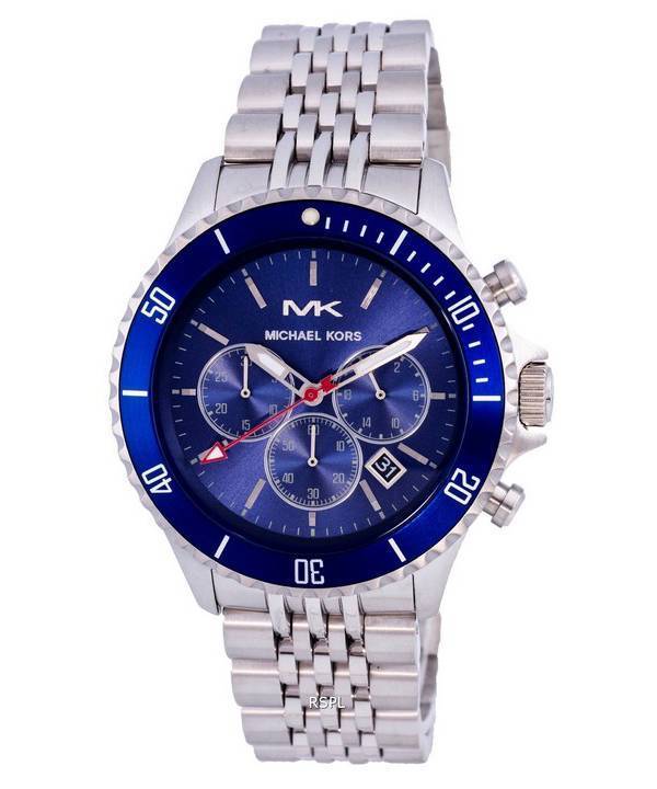Michael Kors Bayville Chronograph Blue Dial Quartz MK8896 Men's Watch ...