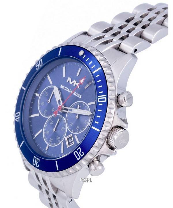 Michael Kors Bayville Chronograph Blue Dial Quartz MK8896 Men's Watch ...