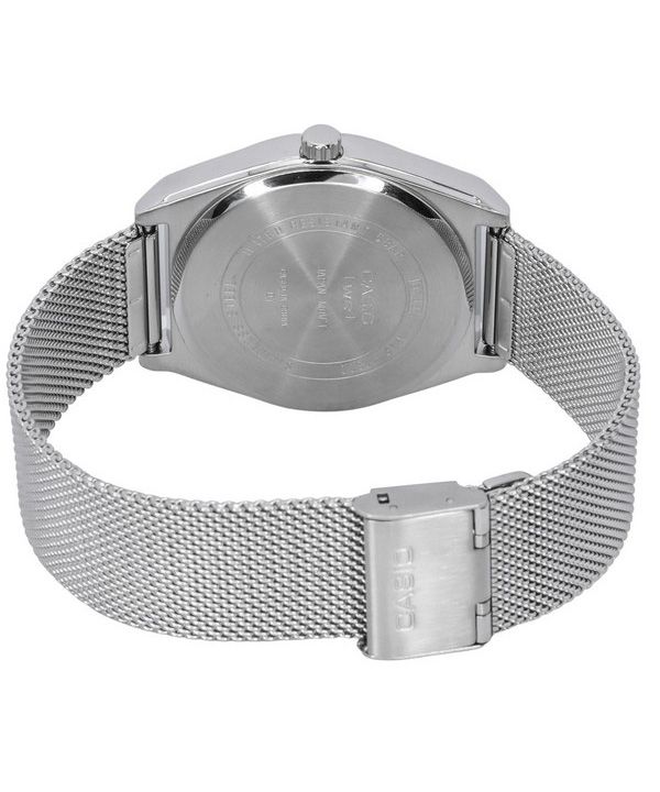 Casio Standard Analog Stainless Steel Mesh Bracelet Moon Phase Blue ...