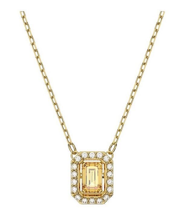 Swarovski Millenia Cubic Zirconia Stone Yellow Gold Plated Octagon Cut ...