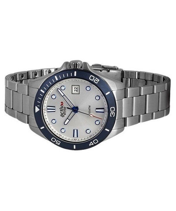 Westar Activ Sports Stainless Steel Silver Dial Quartz 90250SZN101 100M ...
