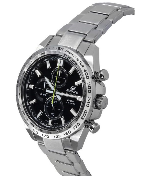 Casio Edifice Standard Chronograph Stainless Steel Black Dial Quartz ...