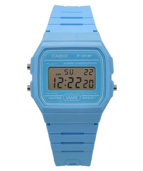 Casio Digital Blue Resin Strap Quartz F-91WC-2A Unisex Watch ...