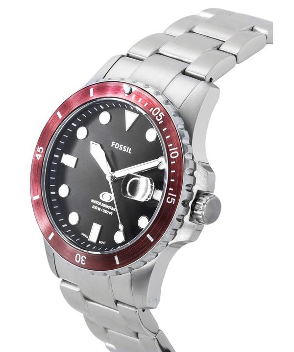 Fossil Blue Dive Stainless Steel Black Dial Quartz FS6013 100M Men's ...