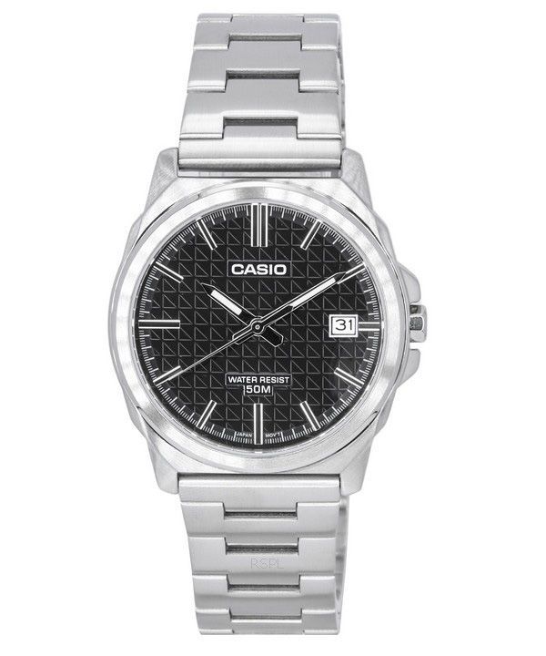 Casio Standard Analog Stainless Steel Black Dial Quartz MTP-E720D-1A Men's Watch - Citywatches.co.za