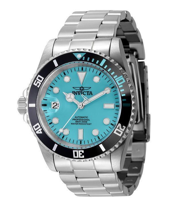 Invicta Pro Diver Lefty Stainless Steel Turquoise Dial Automatic Diver ...