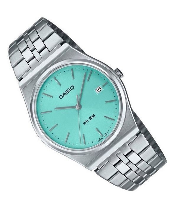 Casio Standard Stainless Steel Turquoise Dial Quartz MTP-B145D-2A1 Men ...