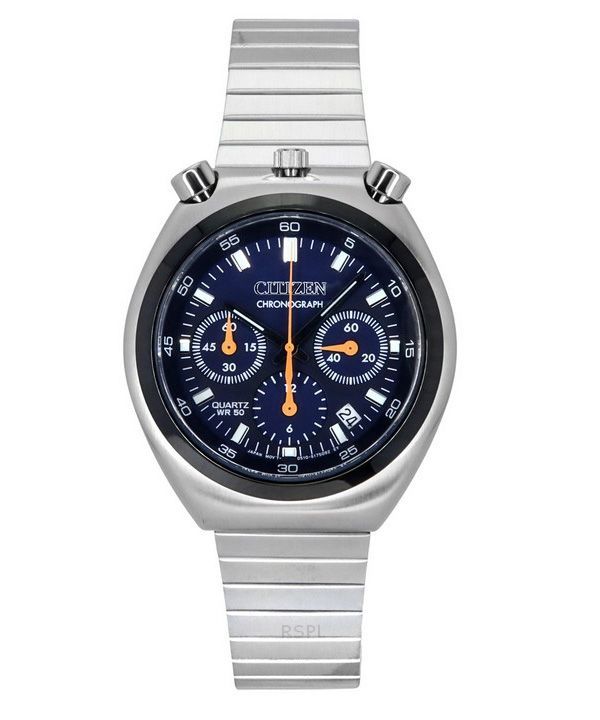 Citizen Bullhead Record Label Tsuno Chronograph Stainless Steel Navy ...