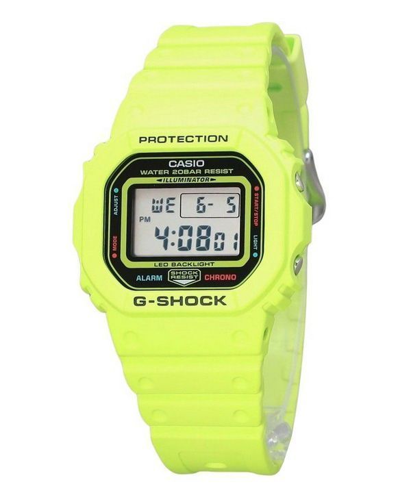 Casio G-Shock Digital Energy Park Series Yellow Bio Based Resin Strap Quartz DW-5600EP-9 200M ...