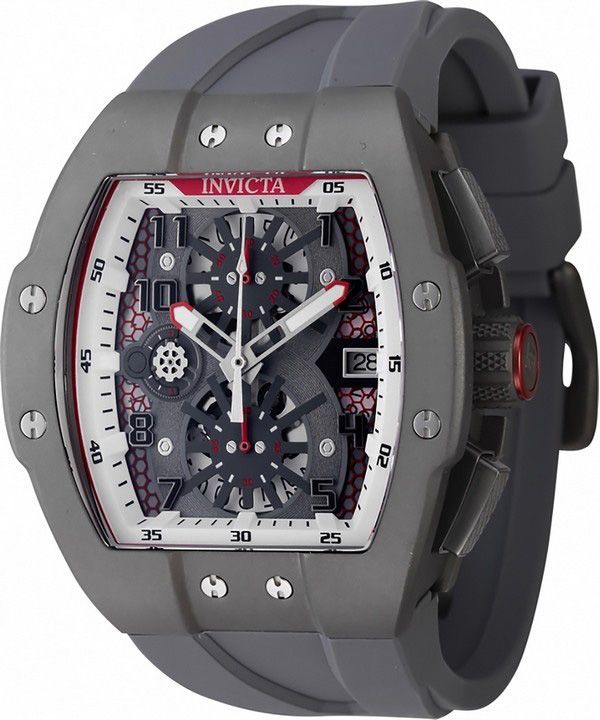 Invicta Racing Limited Edition Chronograph Titanium Case Grey Dial ...