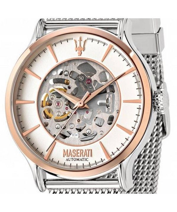 Refurbished Maserati Epoca Skeleton White Dial Stainless Steel ...