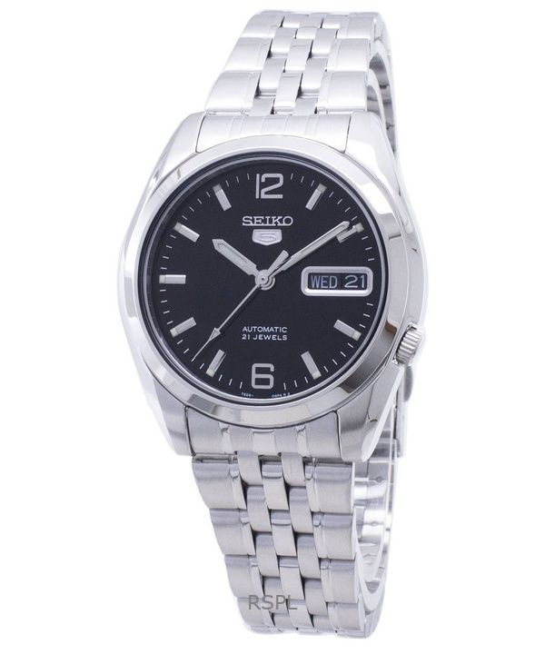 Refurbished Seiko 5 Stainless Steel Black Dial Automatic SNK393K1 Men's ...