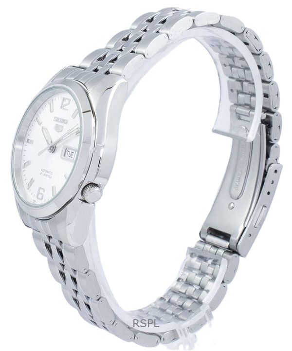 Refurbished Seiko 5 Stainless Steel Silver Dial Automatic 21 Jewels ...