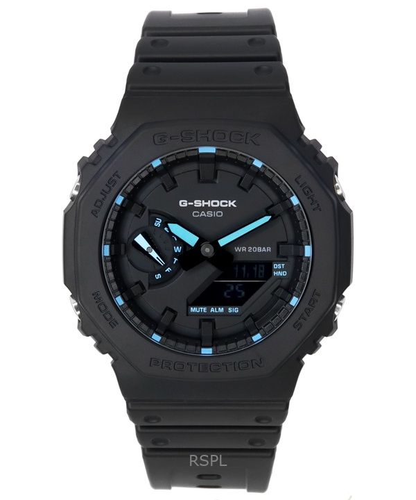 Refurbished Casio G-Shock Neon Accent Analog Digital Black Dial Quartz ...
