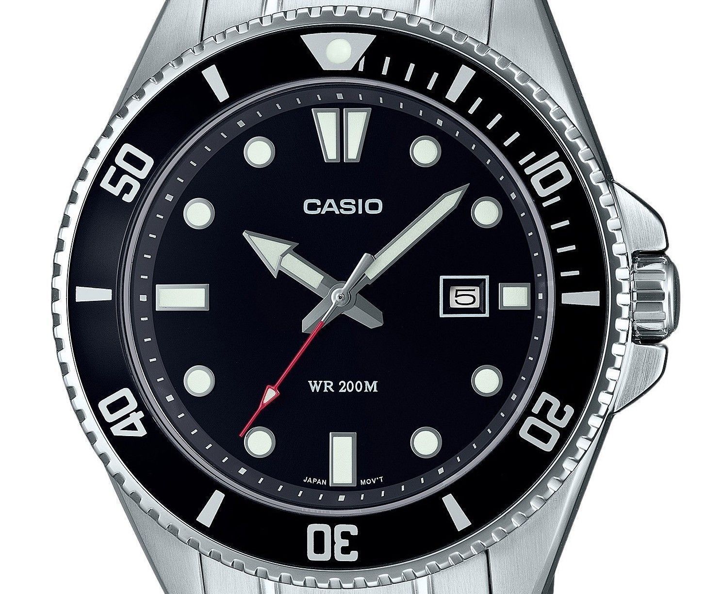 Refurbished Casio Standard Analog Moon Phase Black Dial Quartz MTP-M300D-1A Mens Watch ...